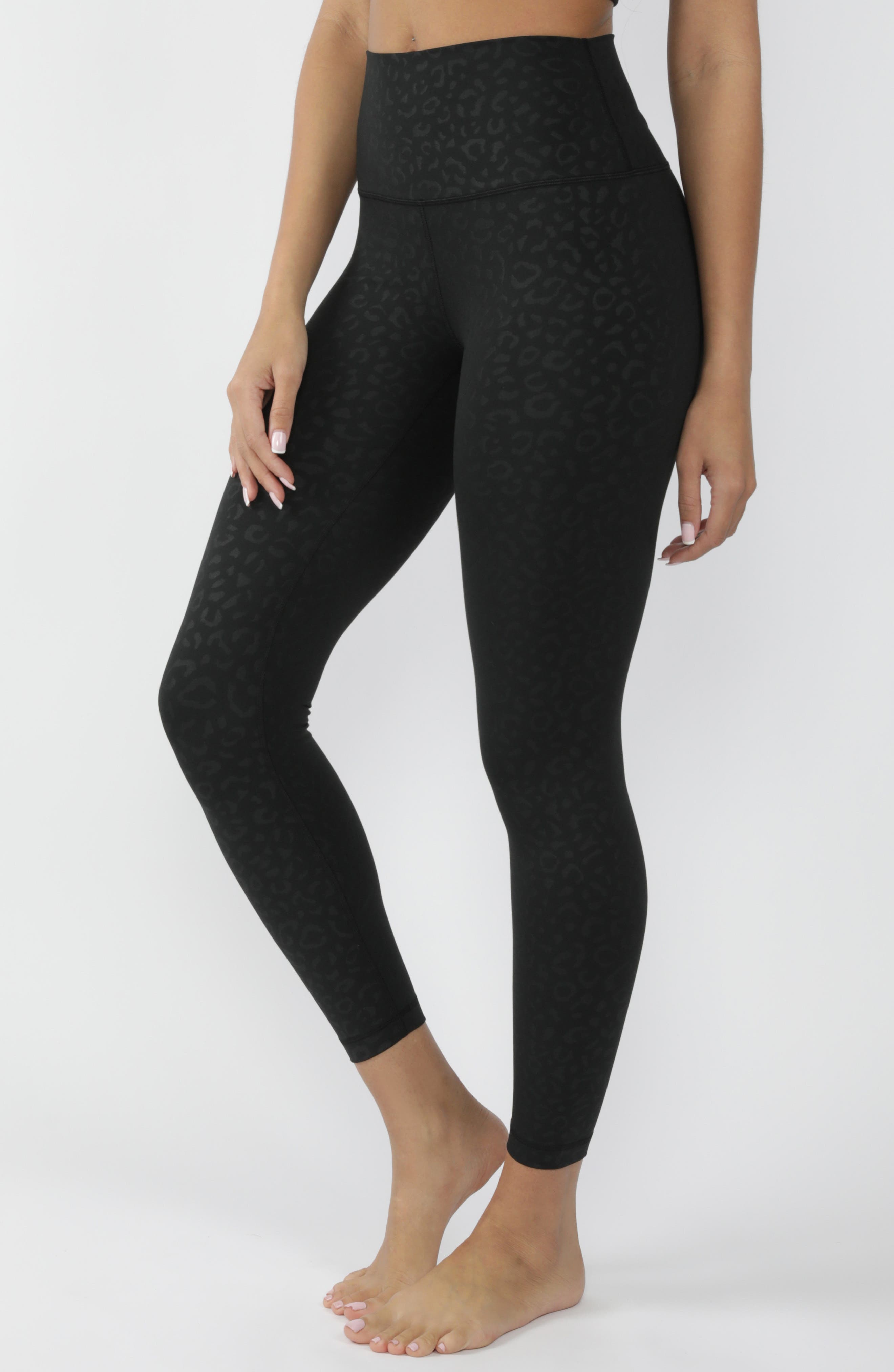 90 DEGREE BY REFLEX Wonderlink Tonal Leopard Print Leggings | Nordstromrack