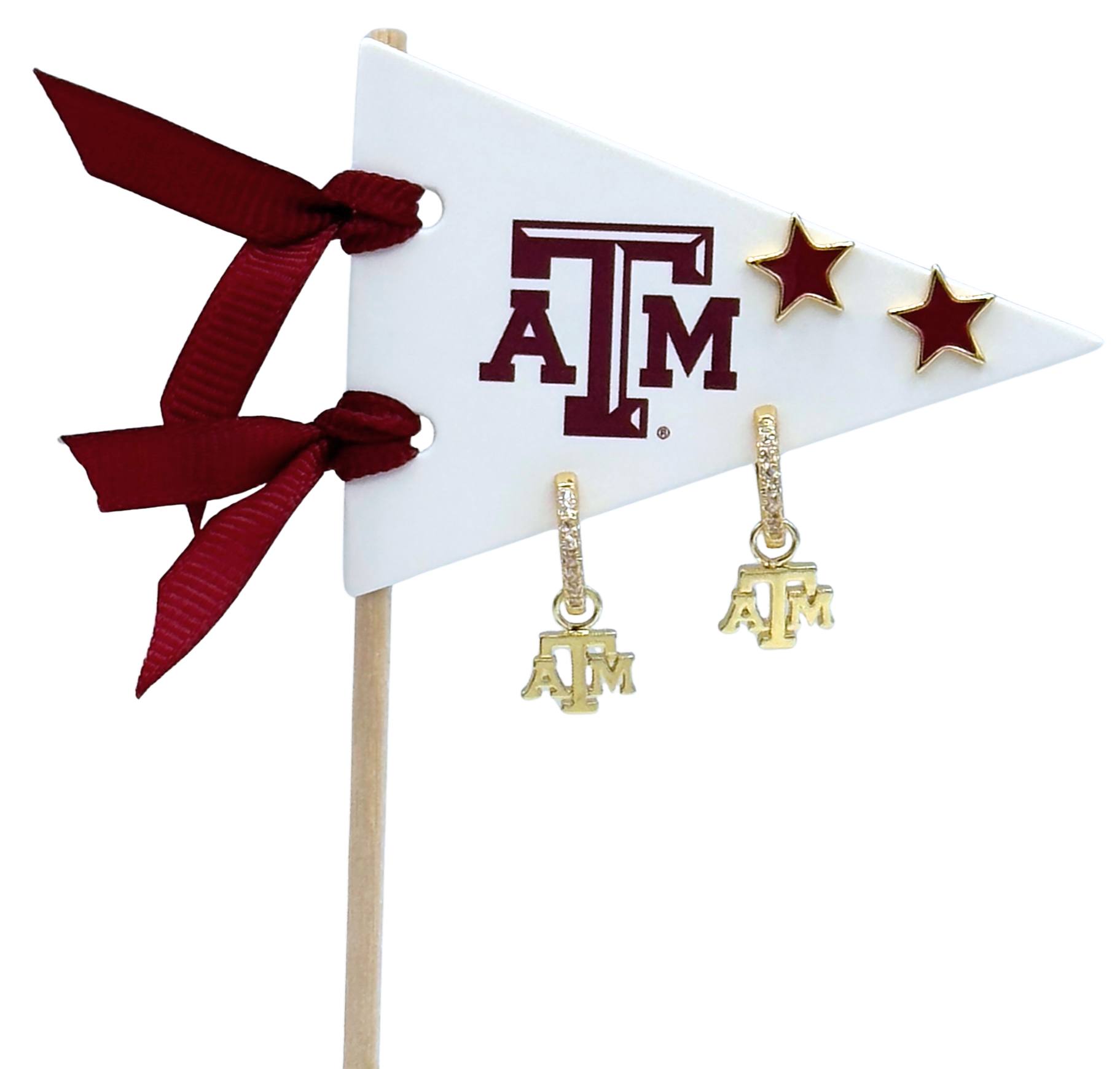 Color Shout Texas A&M University Pennant Pair Earring Set | Nordstrom