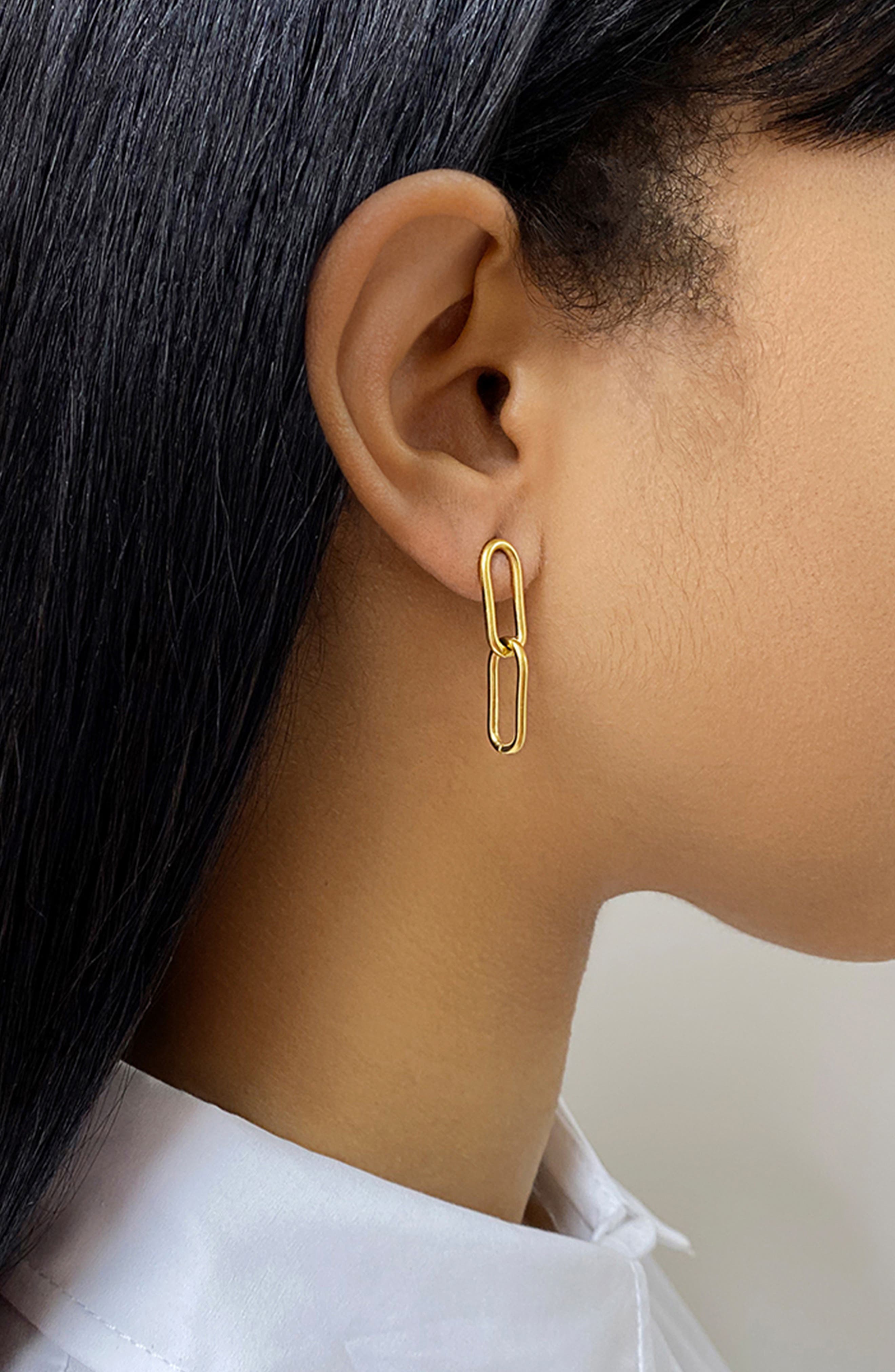 Adornia Water Resistant Paperclip Chain Drop Earrings | Nordstromrack