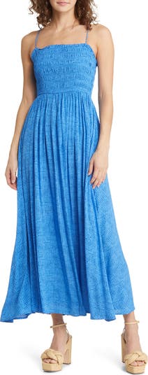 MOON RIVER Smocked Midi Sundress | Nordstrom