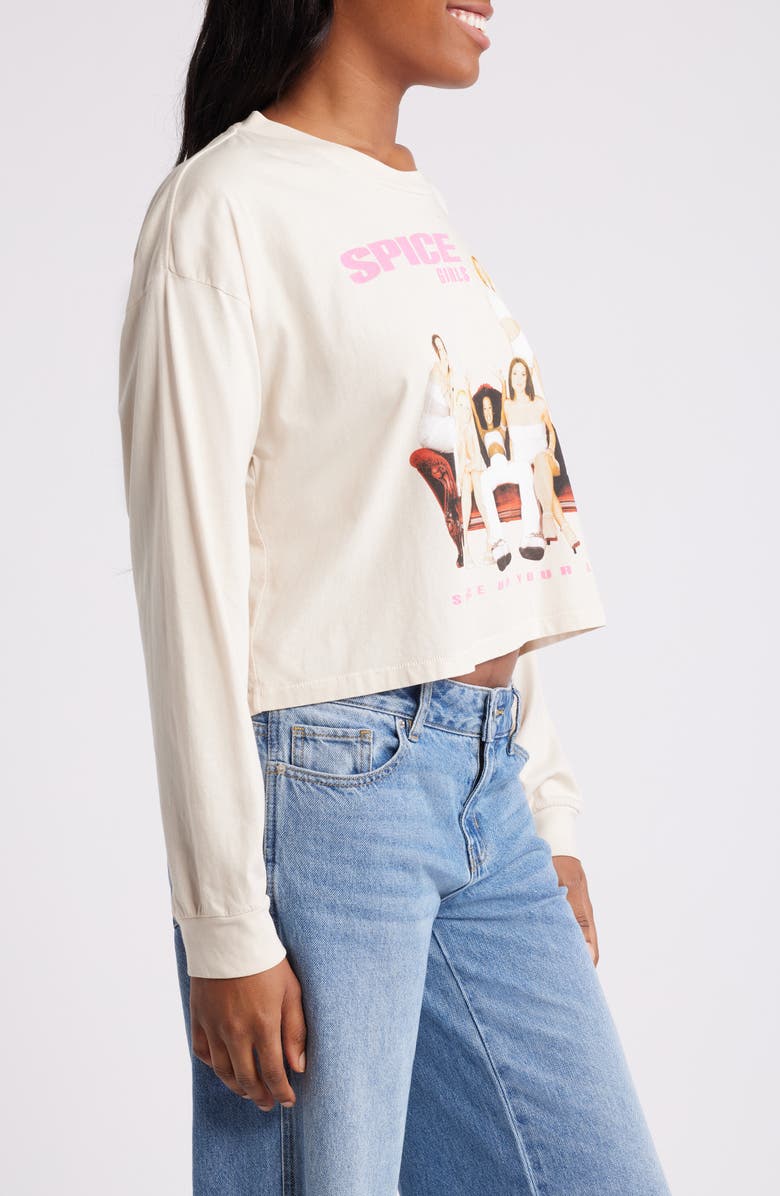 Daydreamer Spice Girls Long Sleeve Cropped Cotton Graphic T-Shirt ...