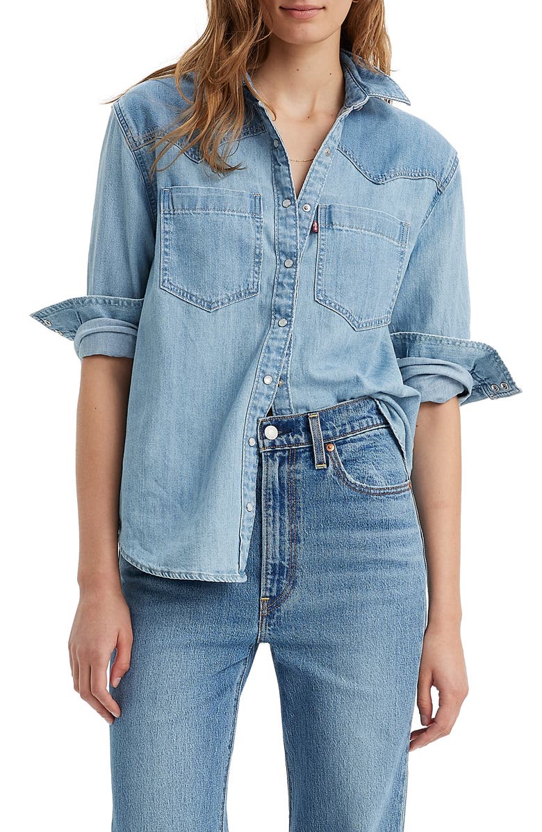 Levi's® Teodora Western Snap-Up Denim Shirt | Nordstrom