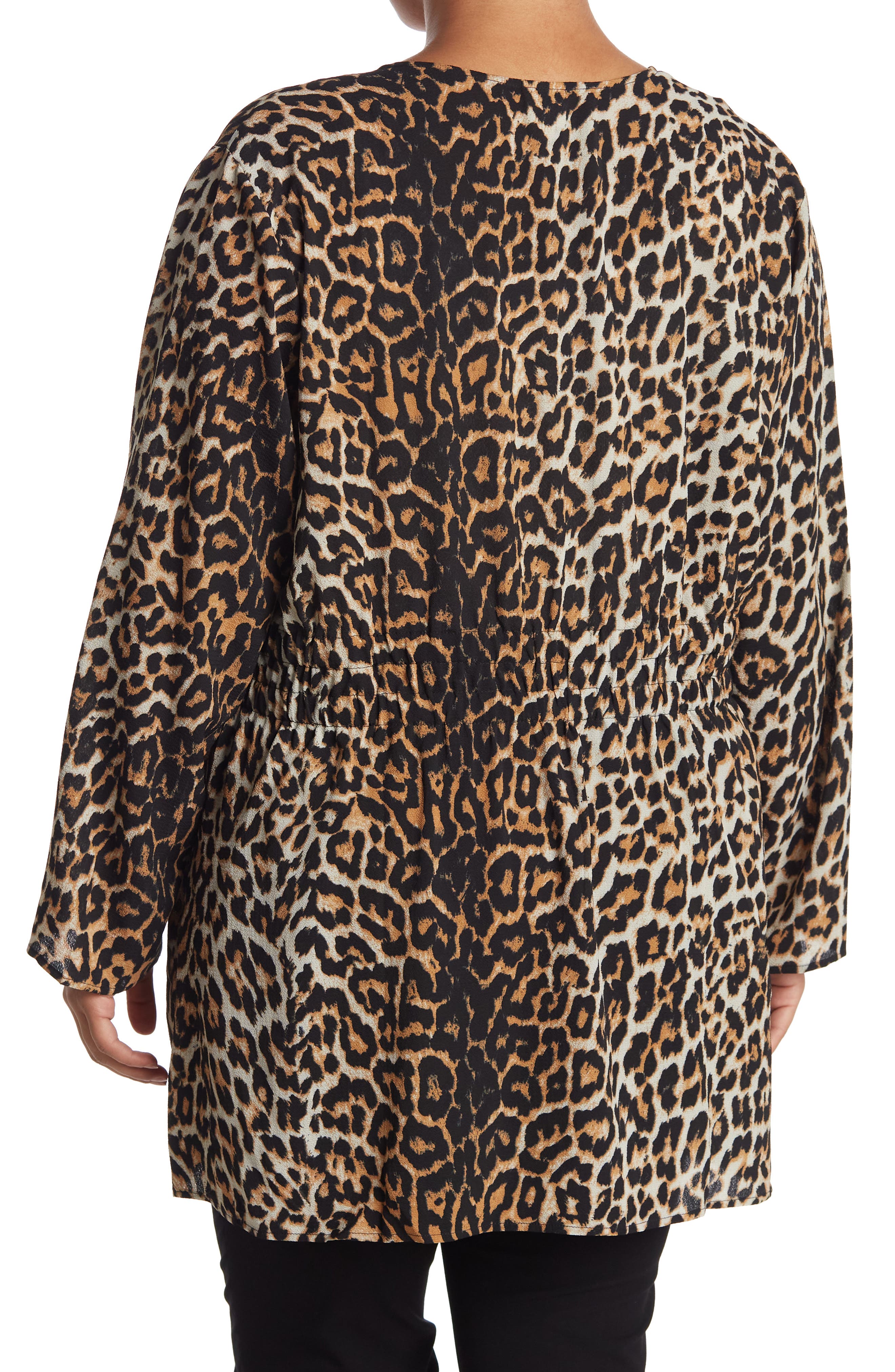 Pleione Leopard Print Tie Front Wrap | Nordstromrack