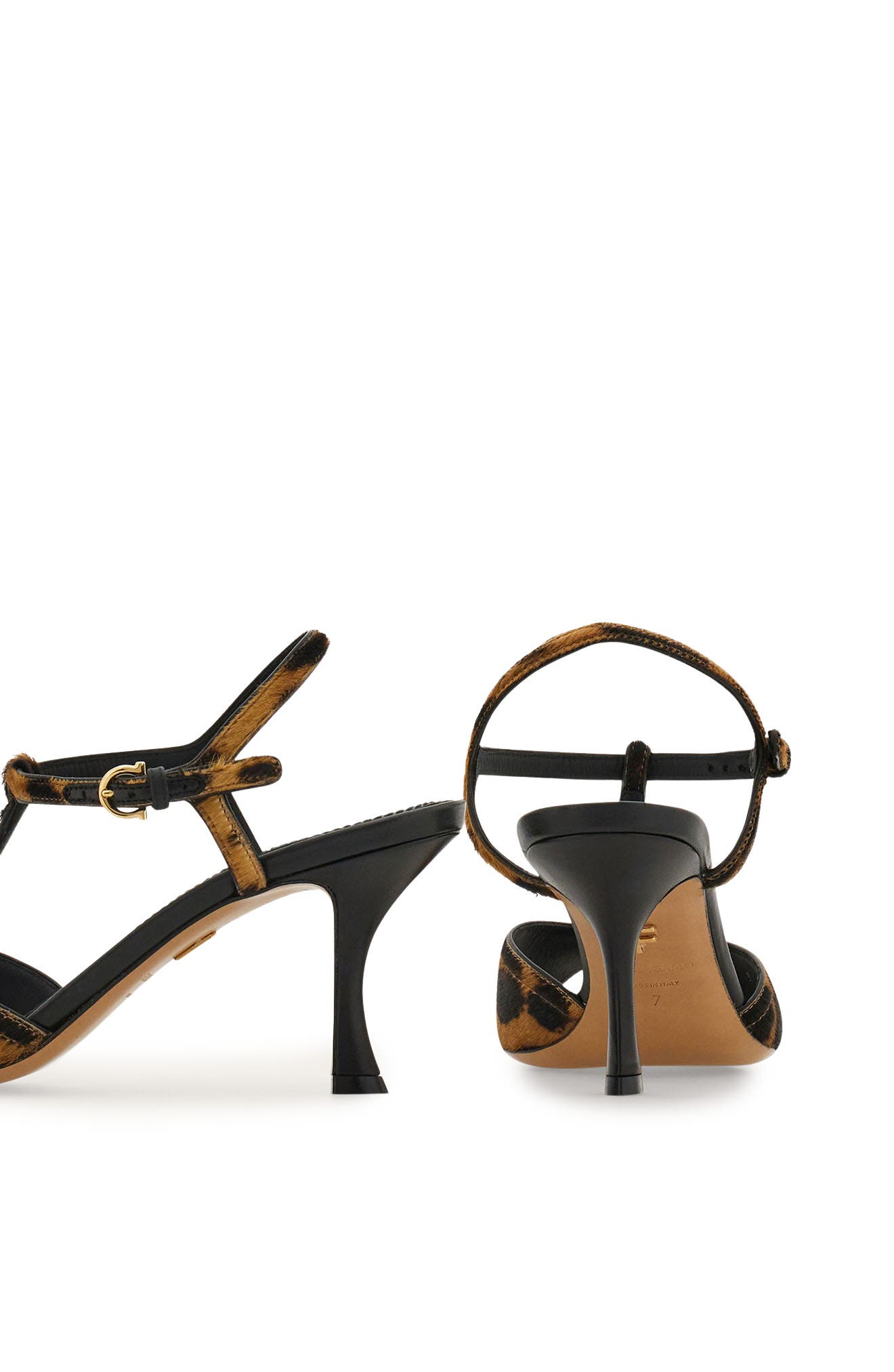 FERRAGAMO Ely Genuine Calf Hair T-Bar Sandal (Women) | Nordstromrack
