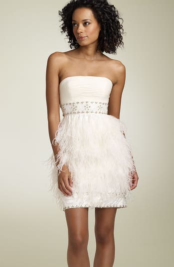 Sue Wong Strapless Dress with Ostrich Feathers | Nordstrom