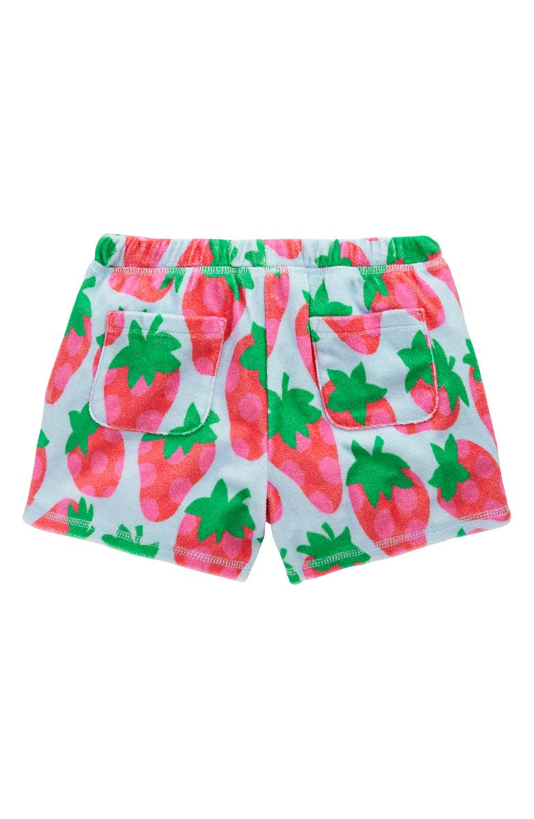 Mini Boden Kids' Strawberry Print Terry Cloth Shorts | Nordstromrack