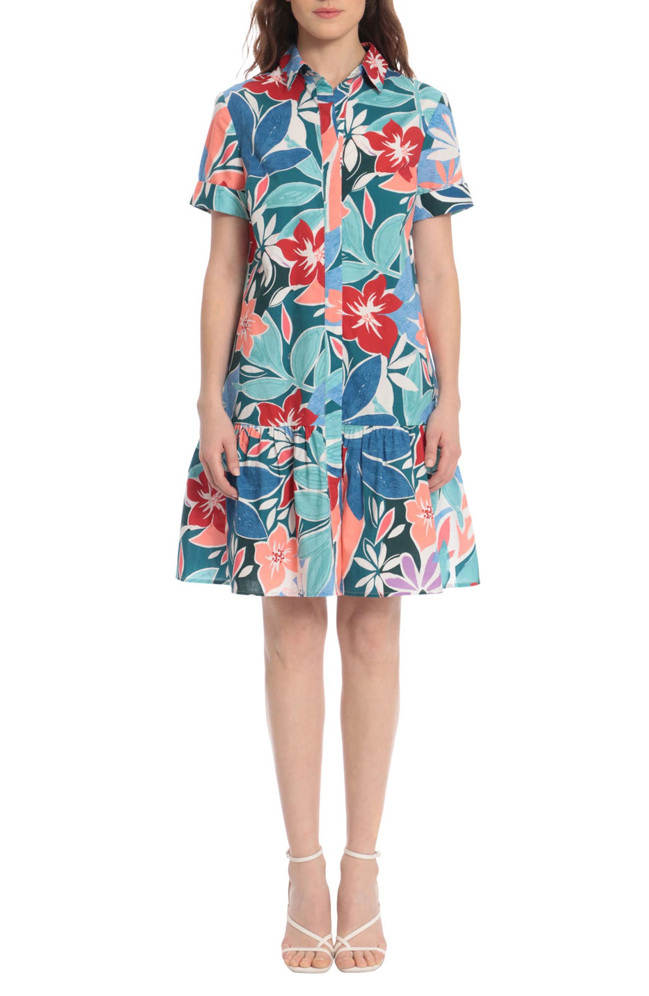 Donna Morgan Floral Print Poplin Dress | Nordstromrack