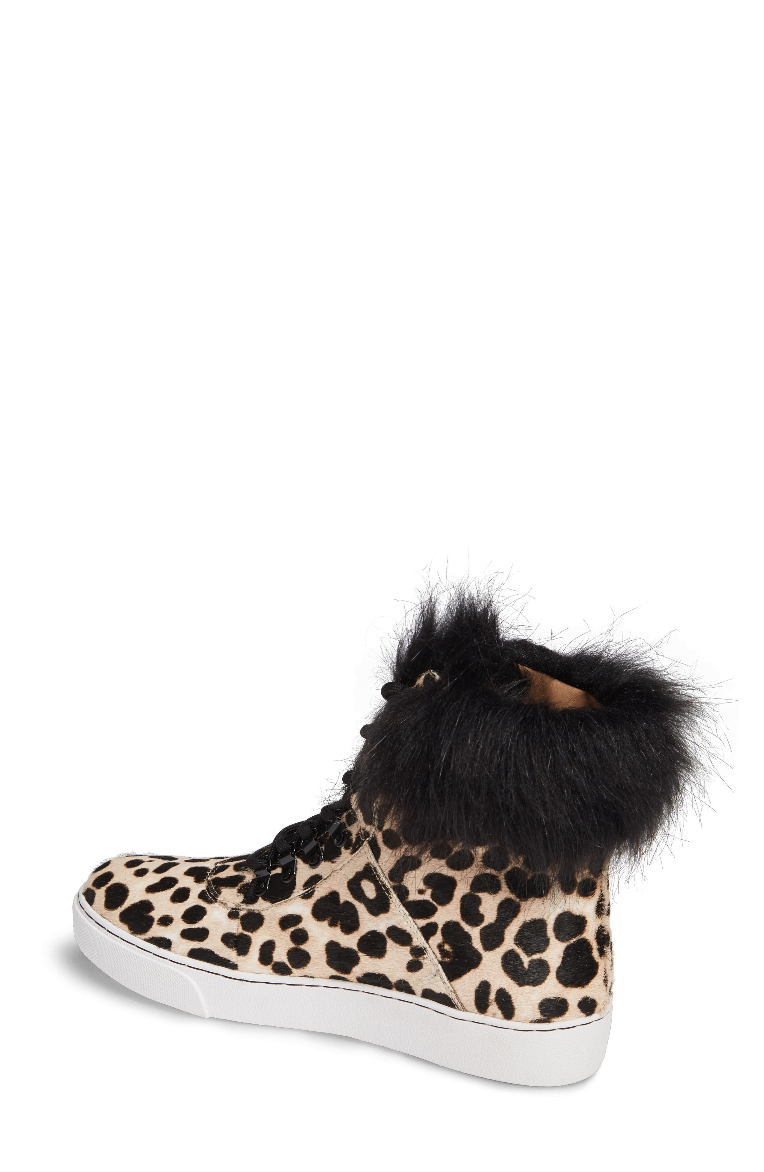 Linea Paolo Gigi Genuine Calf Hair & Faux Fur High Top Sneaker ...