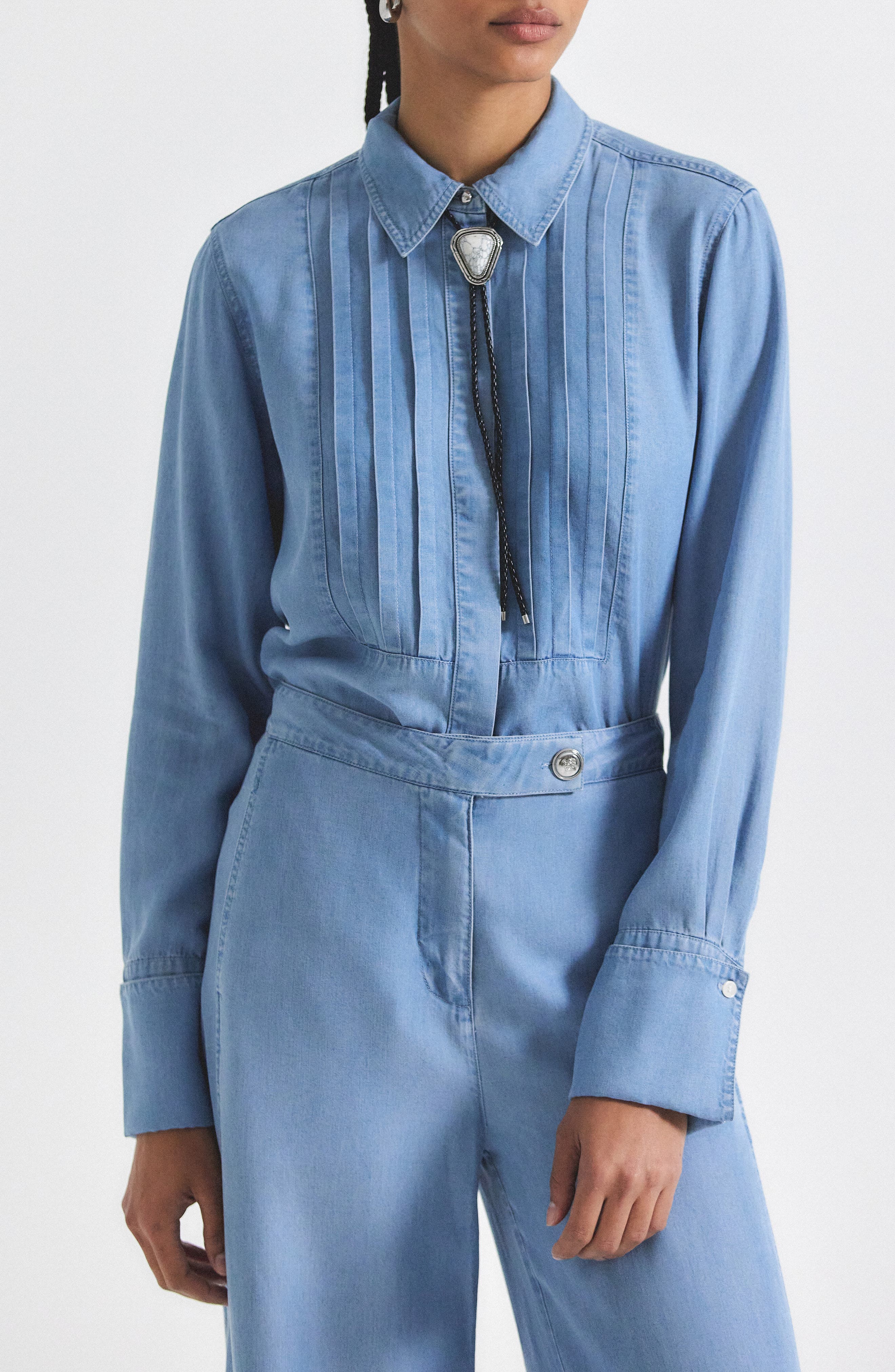 Derek Lam 10 Crosby Lilo Tuxedo Button-Up Shirt | Nordstromrack