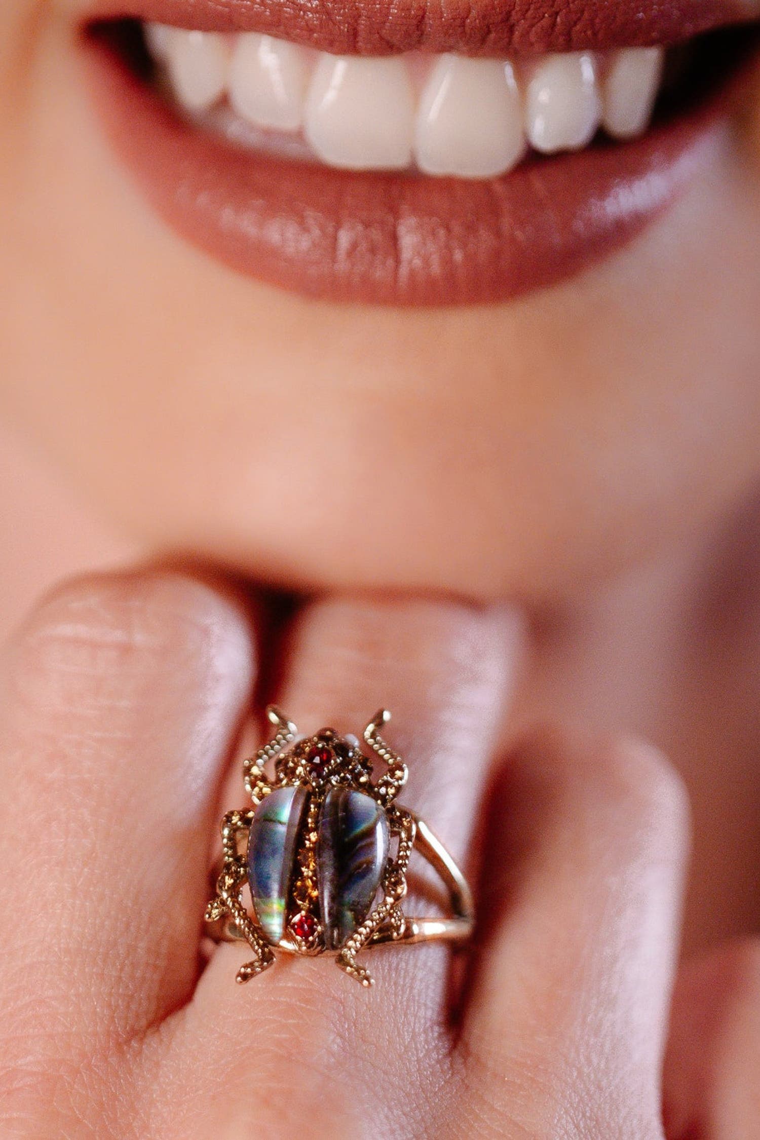 Bill Skinner Studio Bejewelled Beetle Ring | Nordstrom