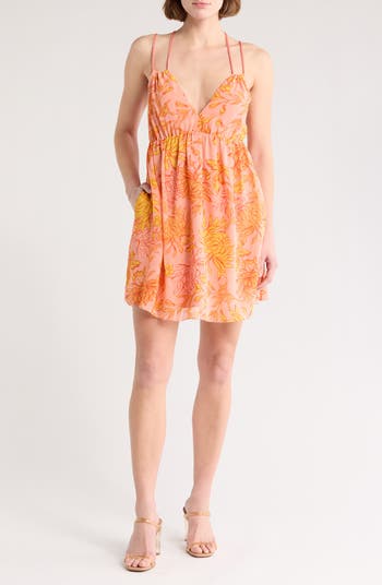 Lost + Wander Peony Delight Strappy Minidress | Nordstromrack