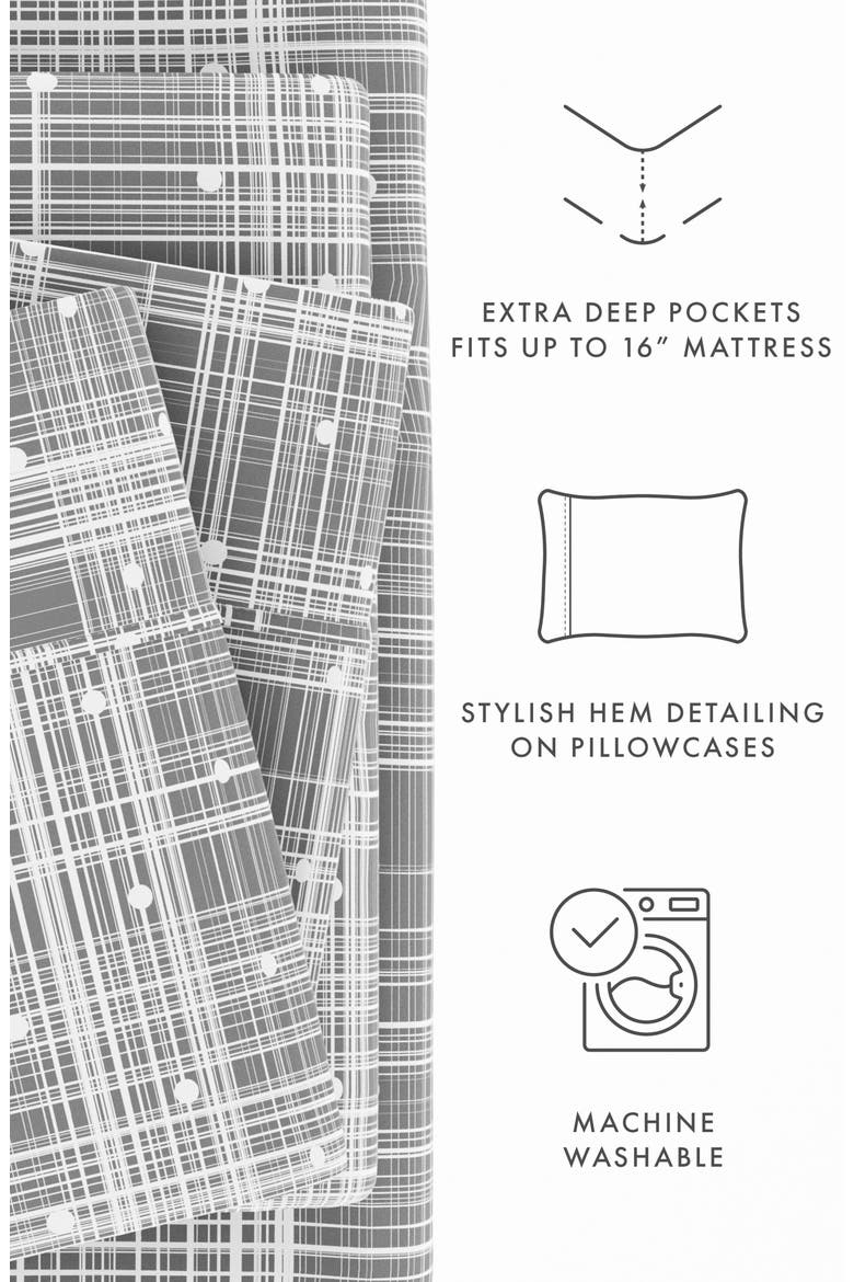 HOME SPUN Premium Ultra Soft Polka Dot Pattern 4-Piece Bed Sheet Set ...
