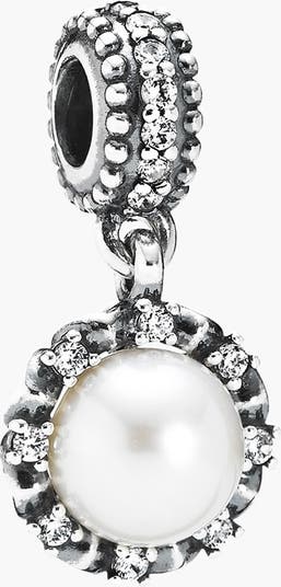 PANDORA 'Everlasting Grace' Pearl Dangle Charm | Nordstrom