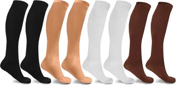 EXTREME FIT 6-Pack Elite Comfort Knee Length Compression Socks ...