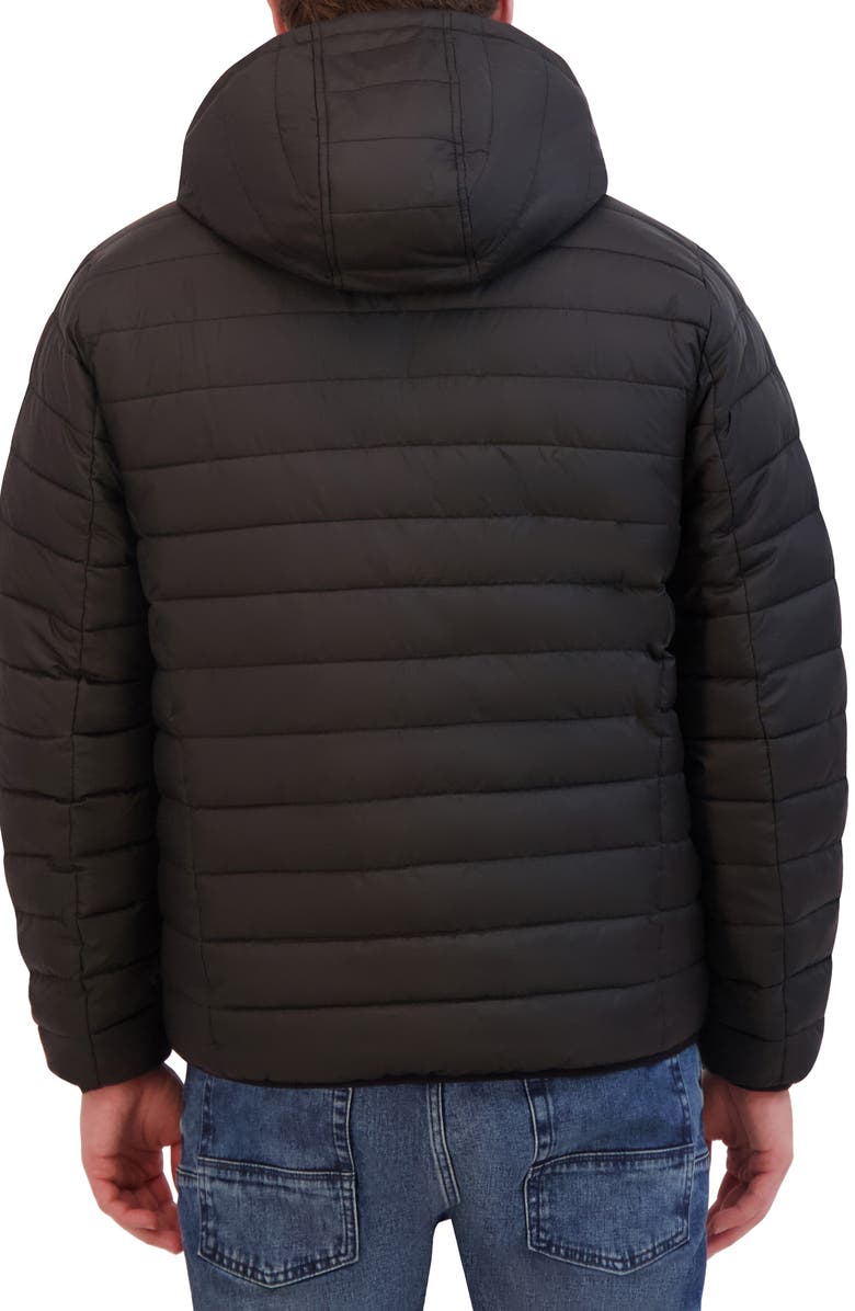 Kenneth Cole New York Faux Shearling Lined Hooded Puffer Jacket ...