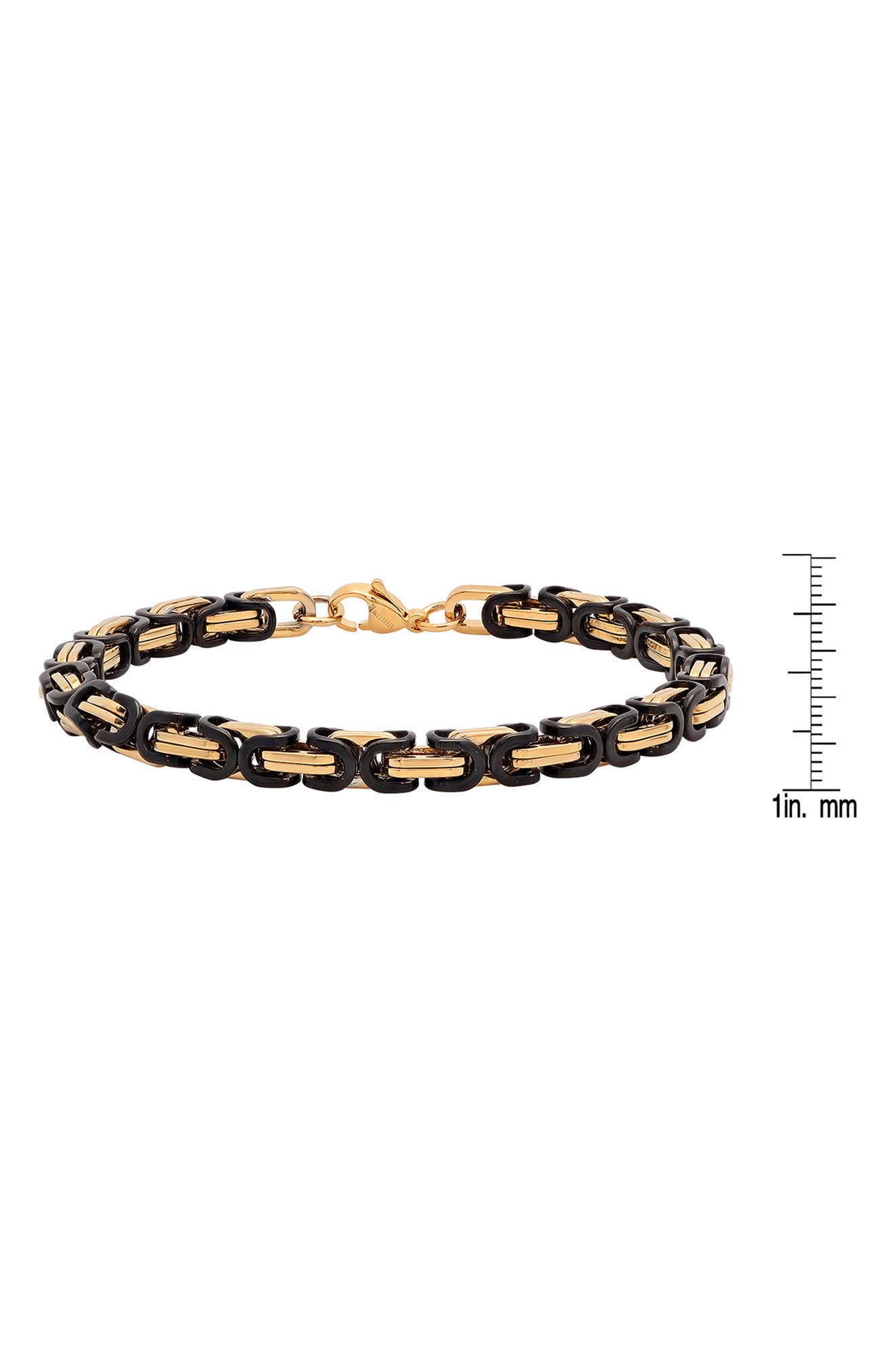 HMY JEWELRY Men's Two-Tone Byzantine Chain Bracelet | Nordstromrack