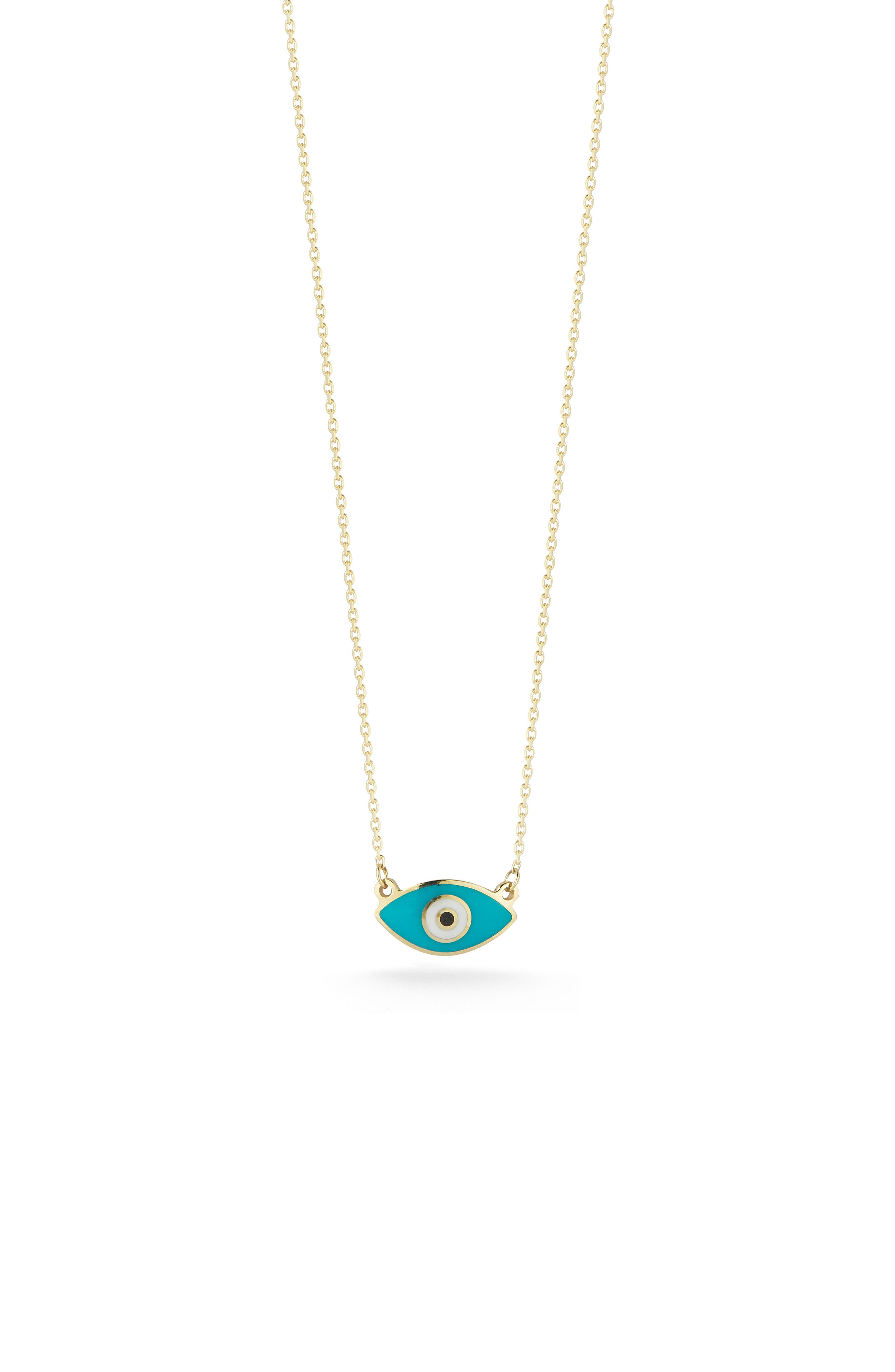 Ember Fine Jewelry 14K Yellow Gold Enamel Evil Eye Necklace | Nordstromrack