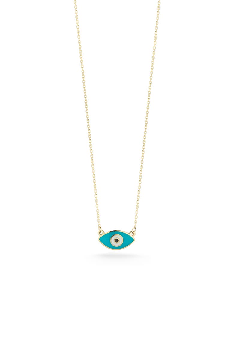 Ember Fine Jewelry 14K Yellow Gold Enamel Evil Eye Necklace | Nordstromrack
