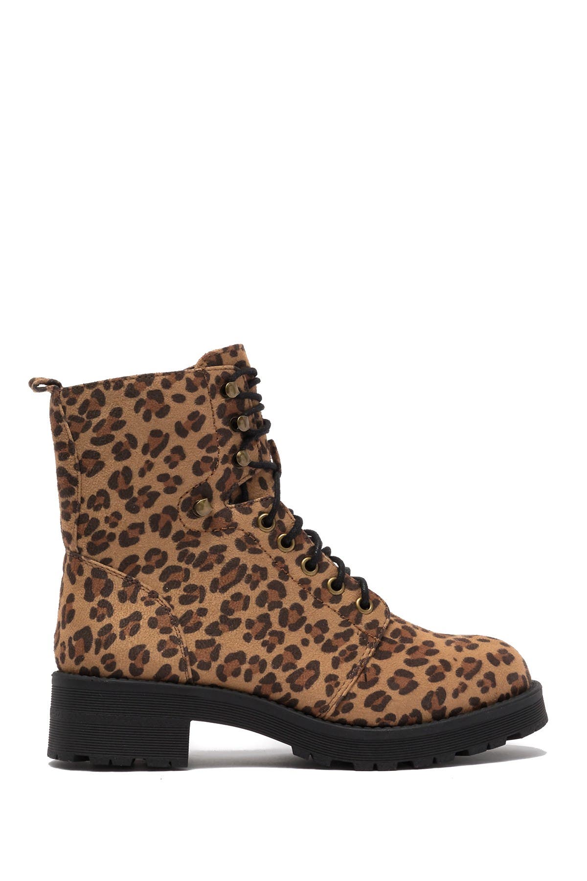 MIA Miki Leopard Print Combat Boot | Nordstromrack