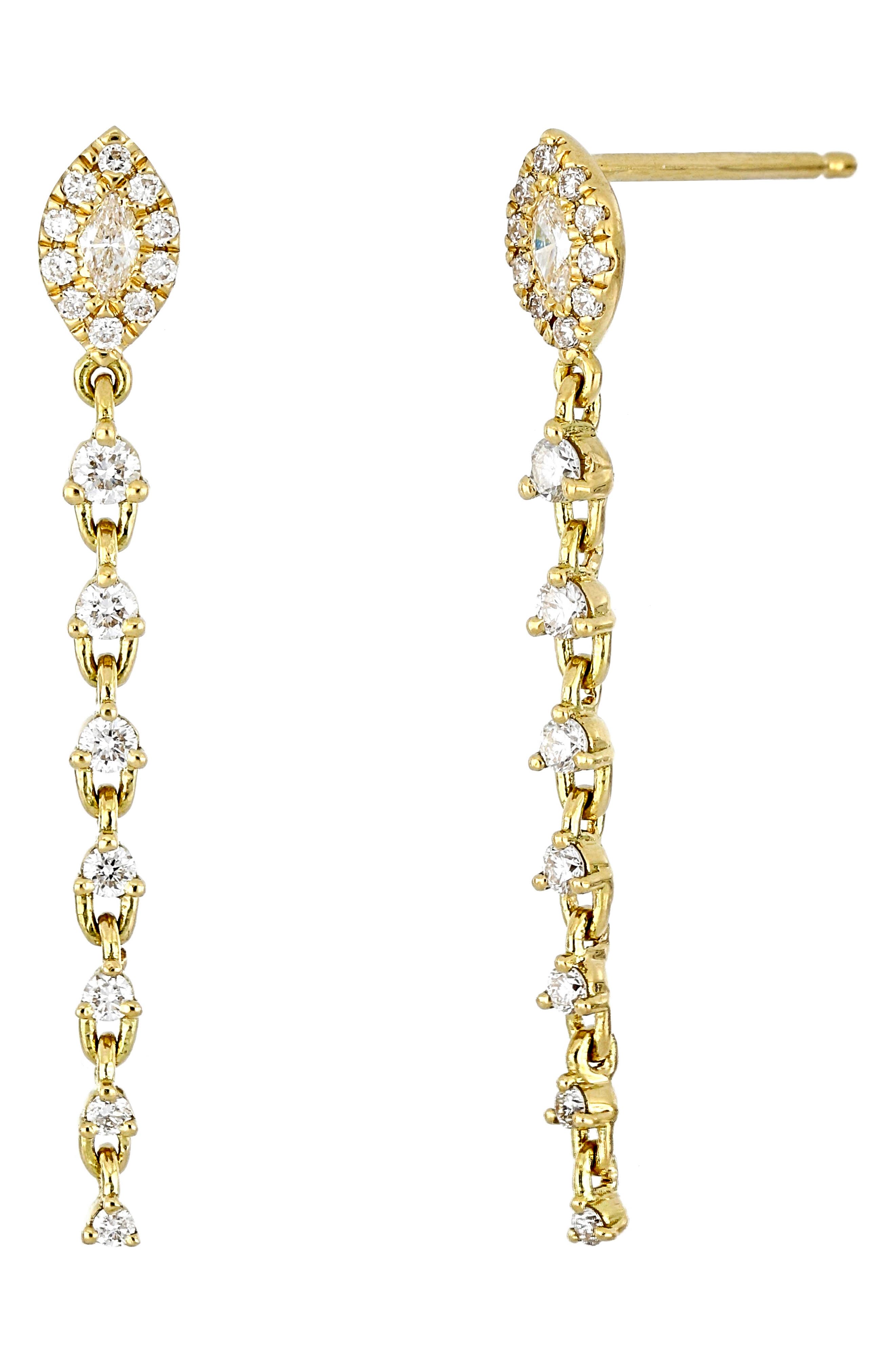 Bony Levy Maya Marquis Linear Drop Earrings | Nordstrom