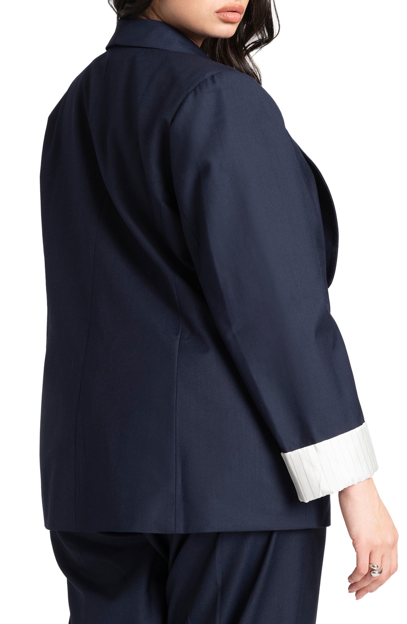 ELOQUII Oversize Roll Cuff Blazer | Nordstrom