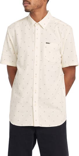 Volcom Mistere Geo Print Short Sleeve Button-Up Shirt | Nordstrom