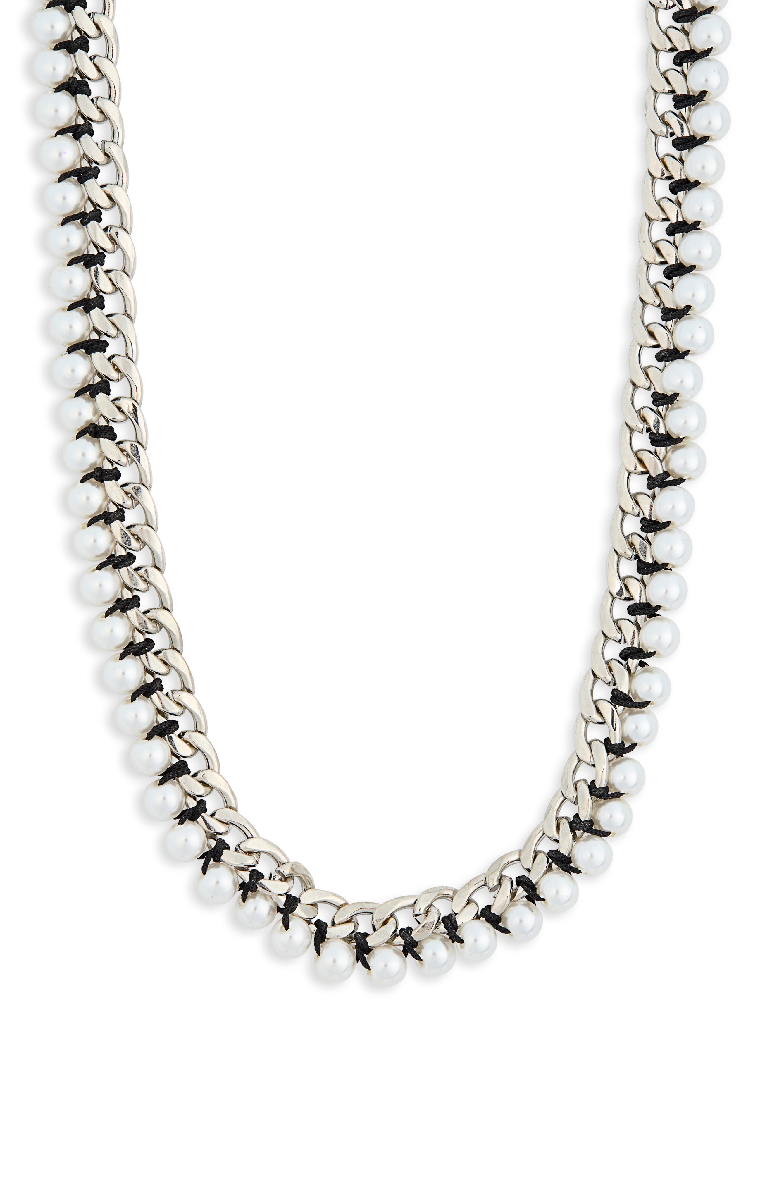 9Design Pearl Chain Corded Necklace | Nordstromrack