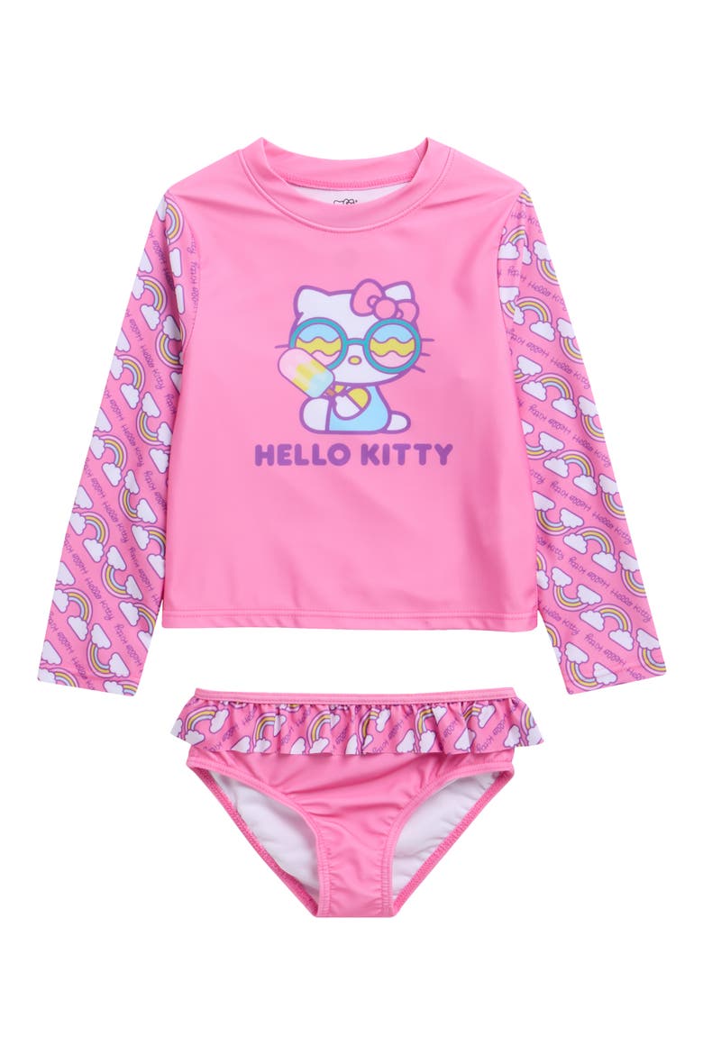 Kids' Hello Kitty Rashguard Top & Bottoms Set (Women) | Nordstromrack
