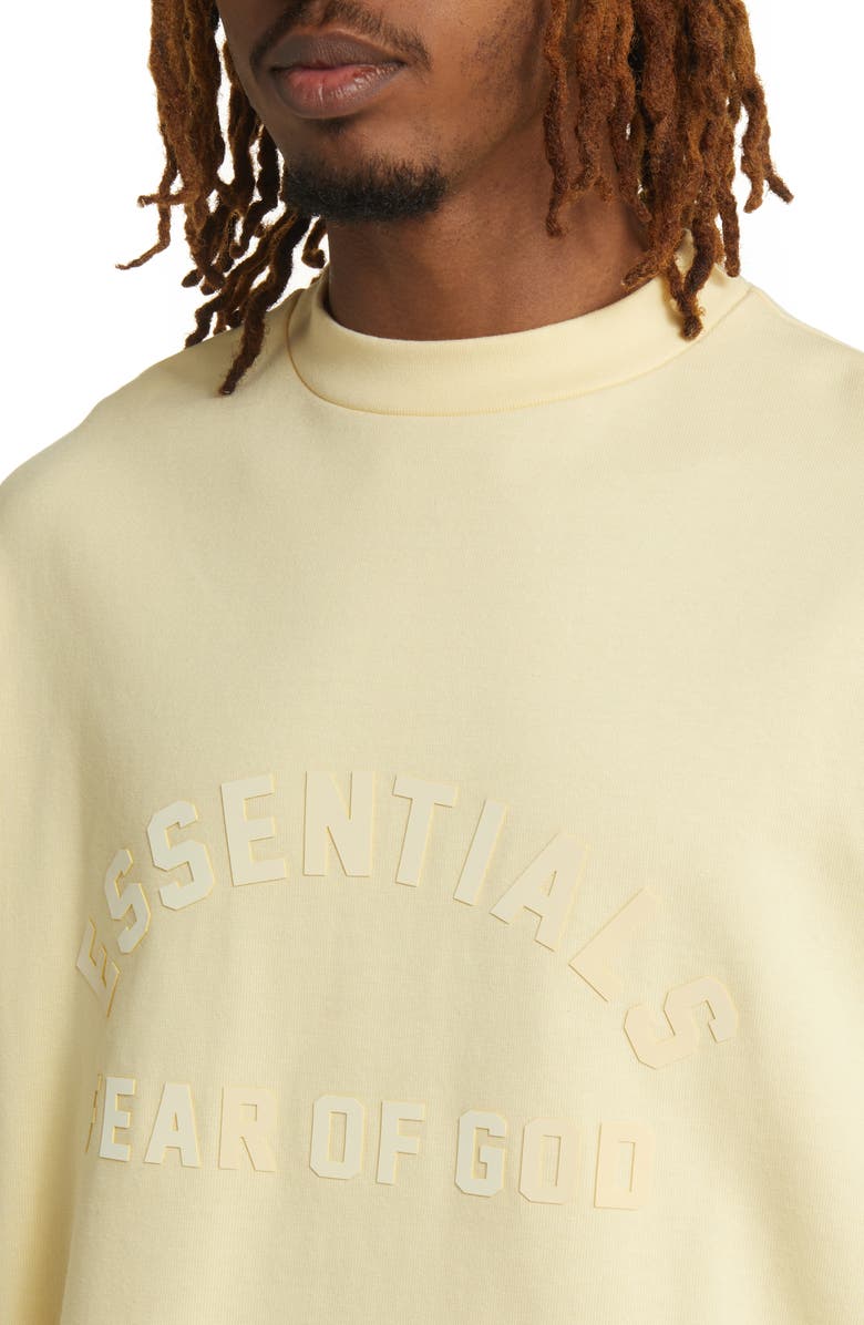 Fear of God Essentials Essentials Logo Long Sleeve Cotton T-Shirt ...