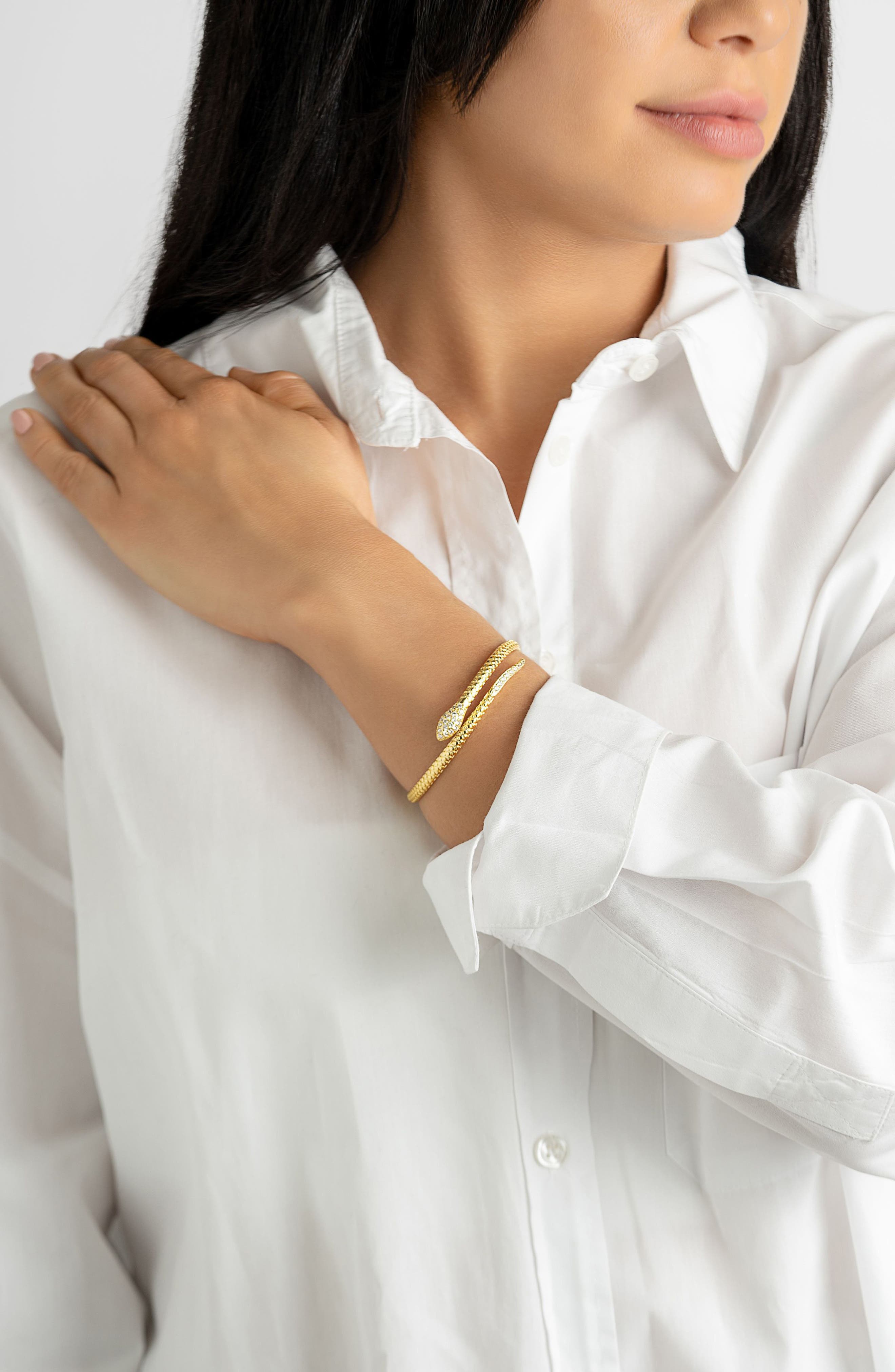 Adornia Cubic Zirconia Snake Ring & Cuff Bracelet Set | Nordstromrack
