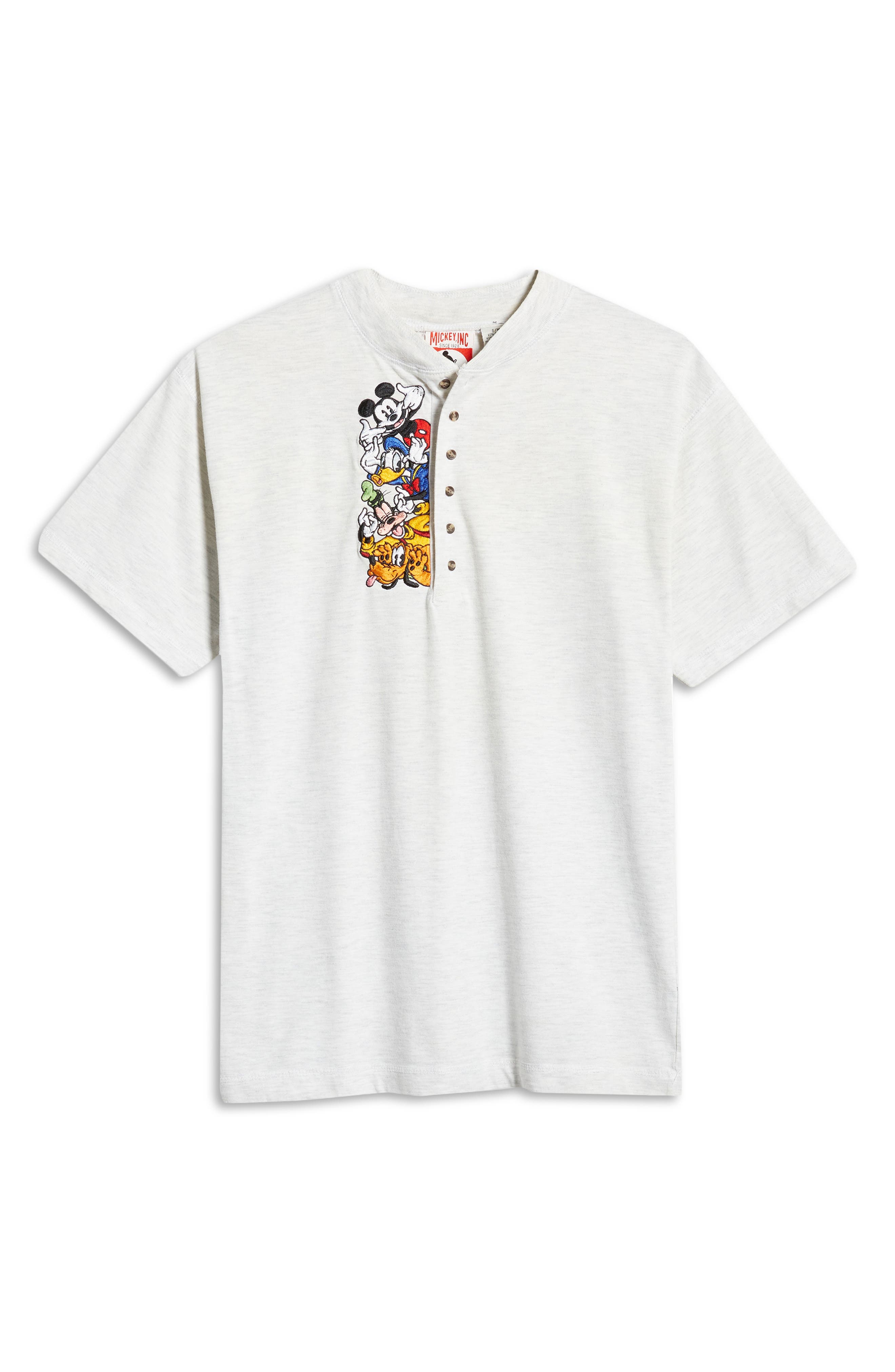 Disney Unisex Secondhand Mickey & Friends Embroidered Henley | Nordstrom