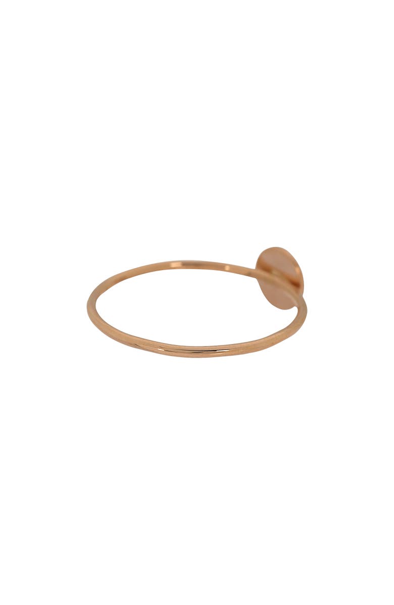 Bony Levy 18K Rose Gold Flush Set Diamond Petite Circle Ring - 0.01 ctw ...