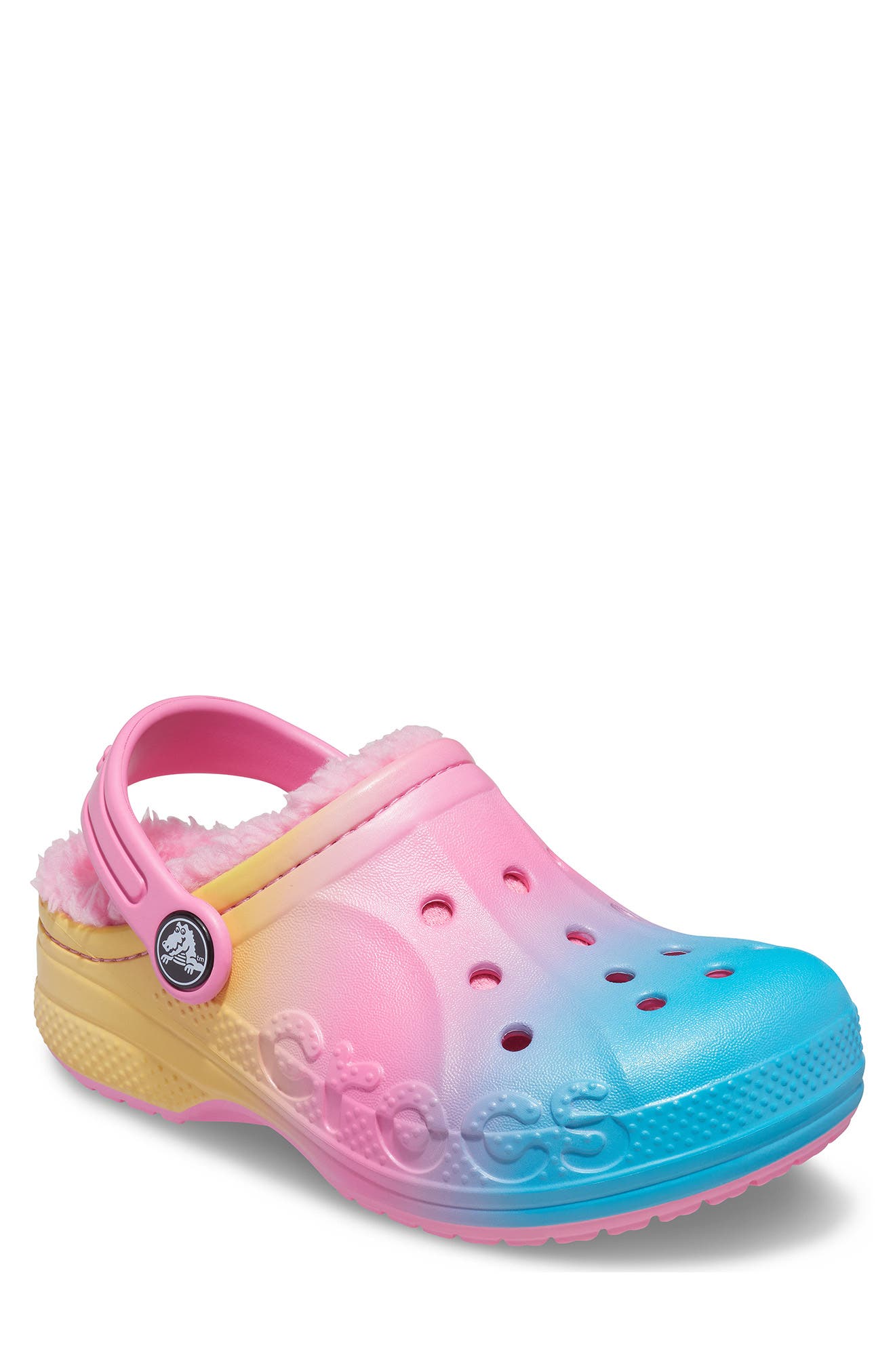 CROCS Baya Printed Faux Fur Lined Clog | Nordstromrack