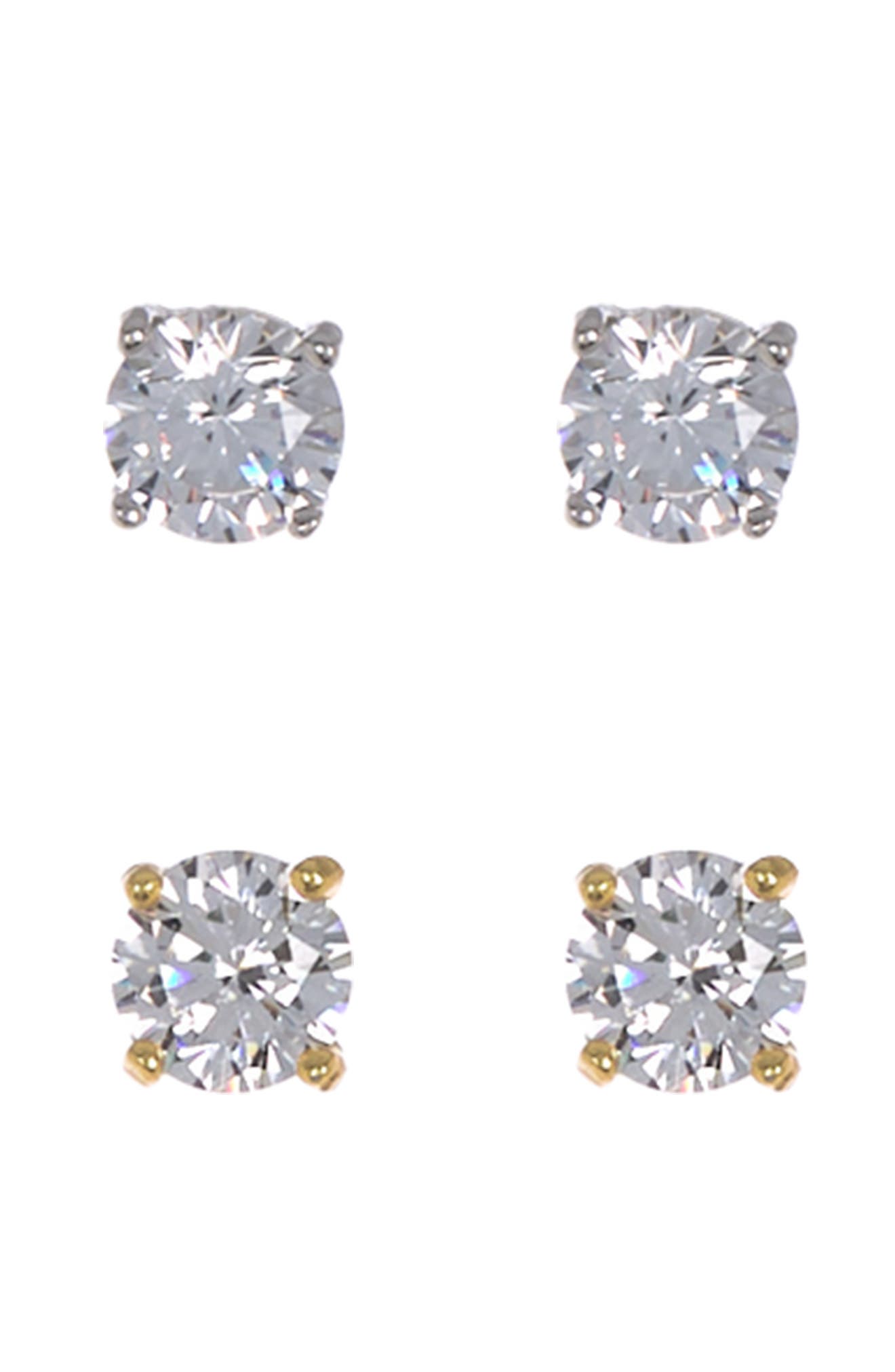 NORDSTROM RACK Set of 2 CZ Stud Earrings - 0.5 ctw | Nordstromrack