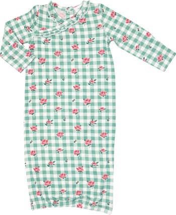 Angel Dear Gingham Roses Gown | Nordstrom