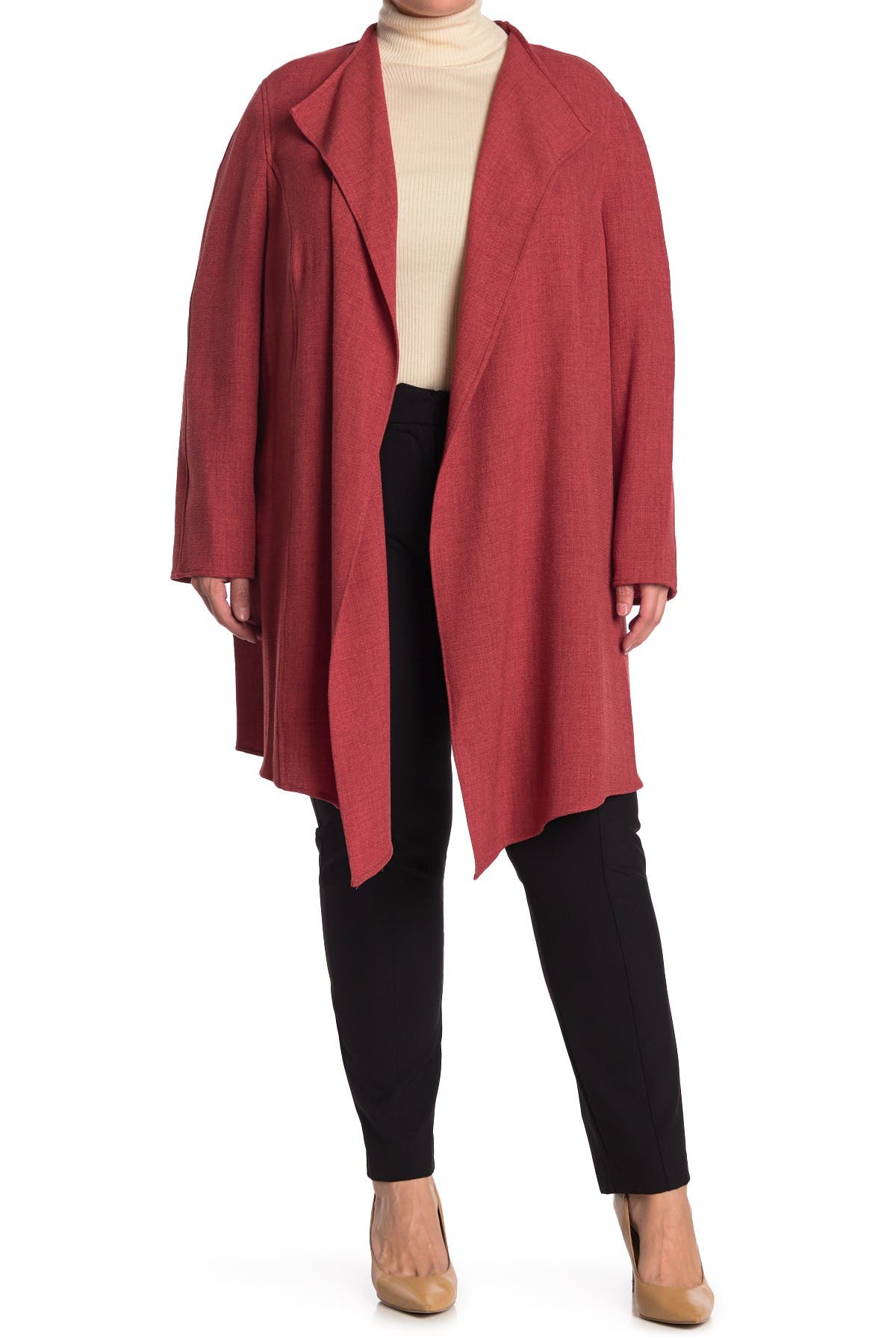 Anne Klein Drape Front Open Jacket | Nordstromrack