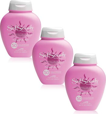 SOLSCENTS Moisturizing Sunscreen Lotion SPF 50 - Flower Blast - Pack of ...