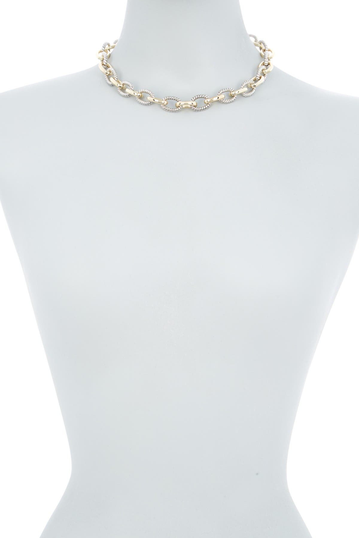 MESHMERISE Two-Tone Twisted Cable Link Necklace | Nordstromrack