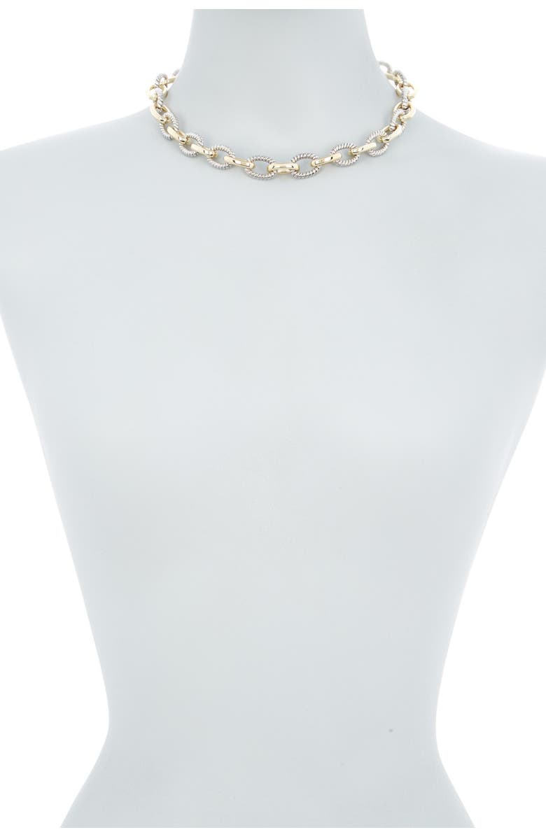MESHMERISE Two-Tone Twisted Cable Link Necklace | Nordstromrack