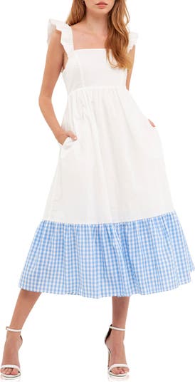 English Factory Gingham Ruffle Cotton Sundress | Nordstrom