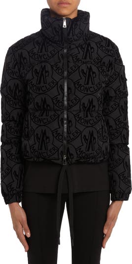 Moncler Merle Logo Print Down Jacket | Nordstrom