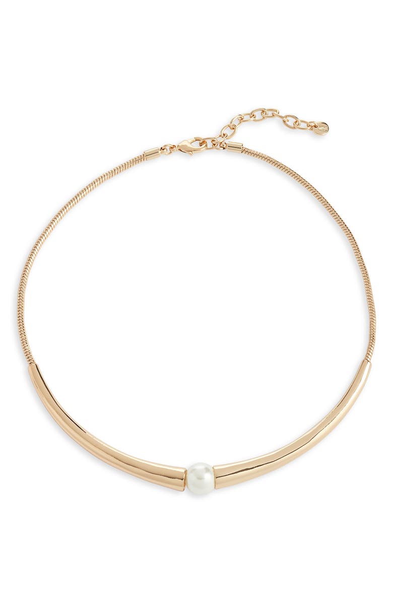 Nordstrom Faux Pearl Bar Collar Necklace | Nordstromrack