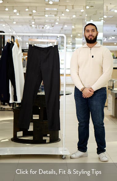 Zanella Parker Platinum Super 130's Gabardine Dress Pants | Nordstromrack