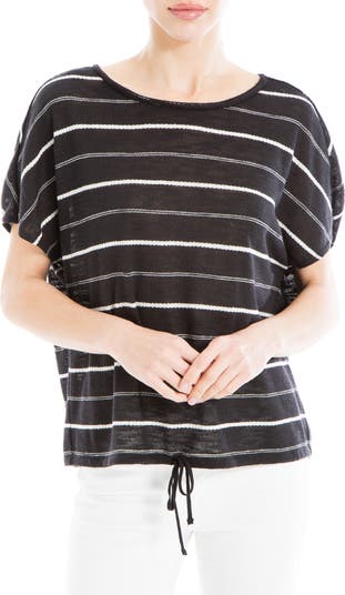 MAX STUDIO Stripe Drawstring T-Shirt | Nordstromrack