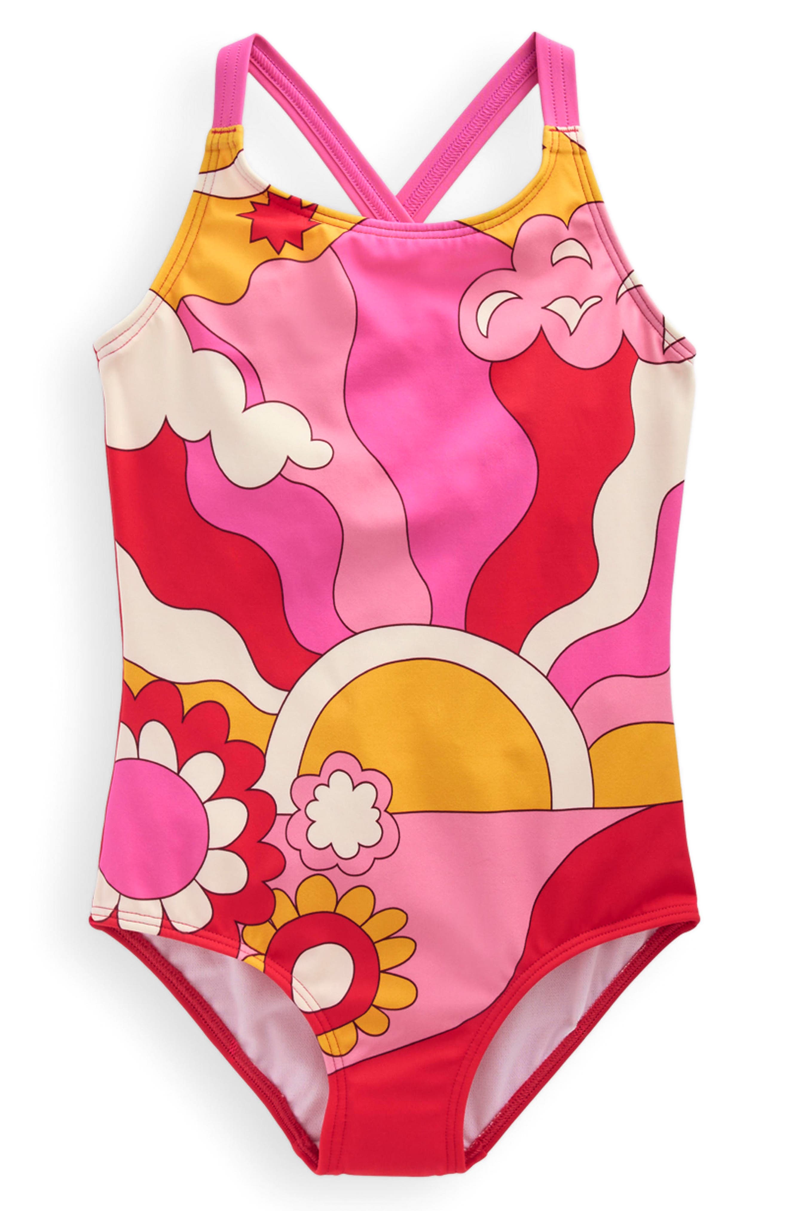 Mini Boden Kids' Printed One-Piece Swimsuit | Nordstrom