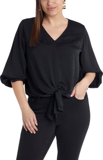 Vince Camuto Rumple Tie Hem Blouse | Nordstrom