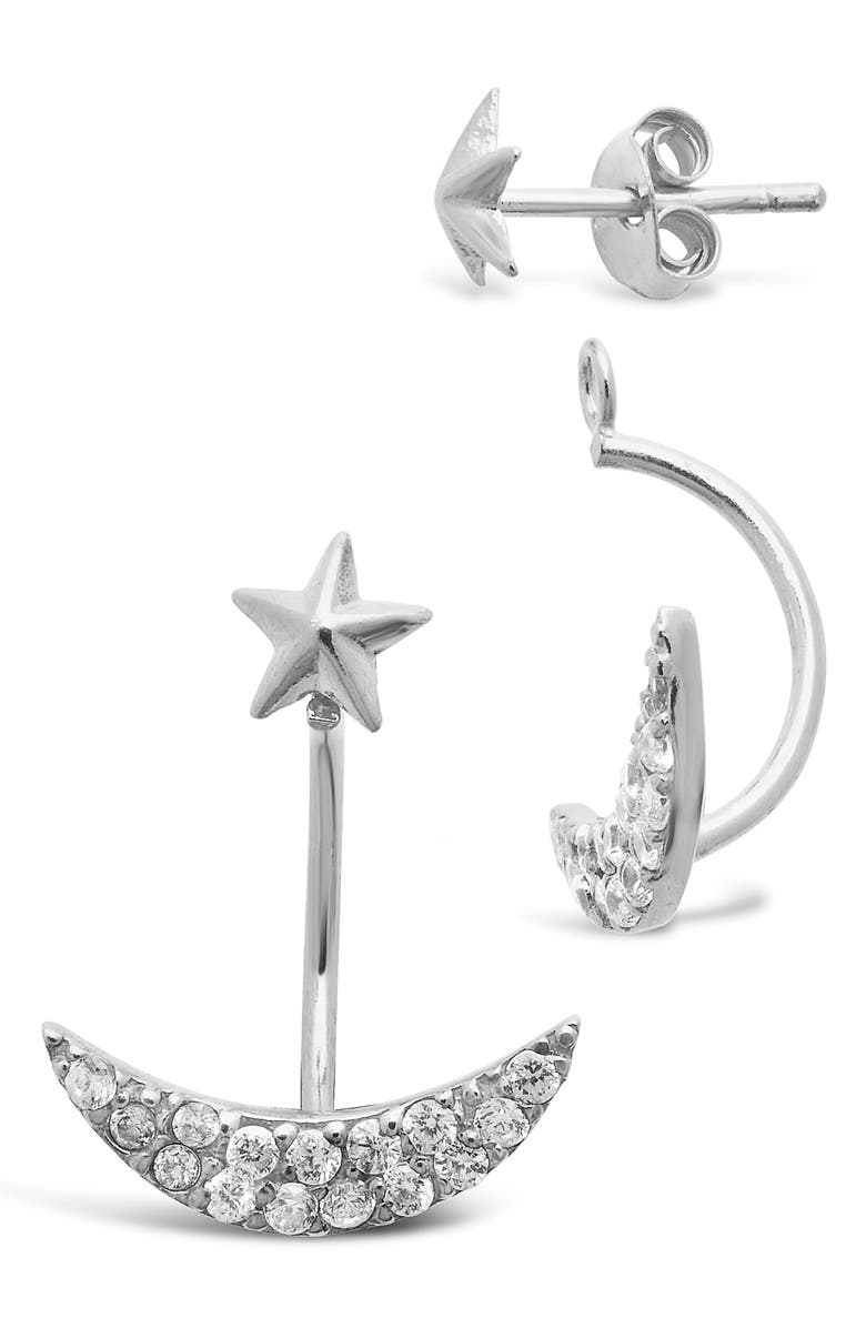 Sterling Forever Star & Crescent Moon Jacket Earrings | Nordstromrack