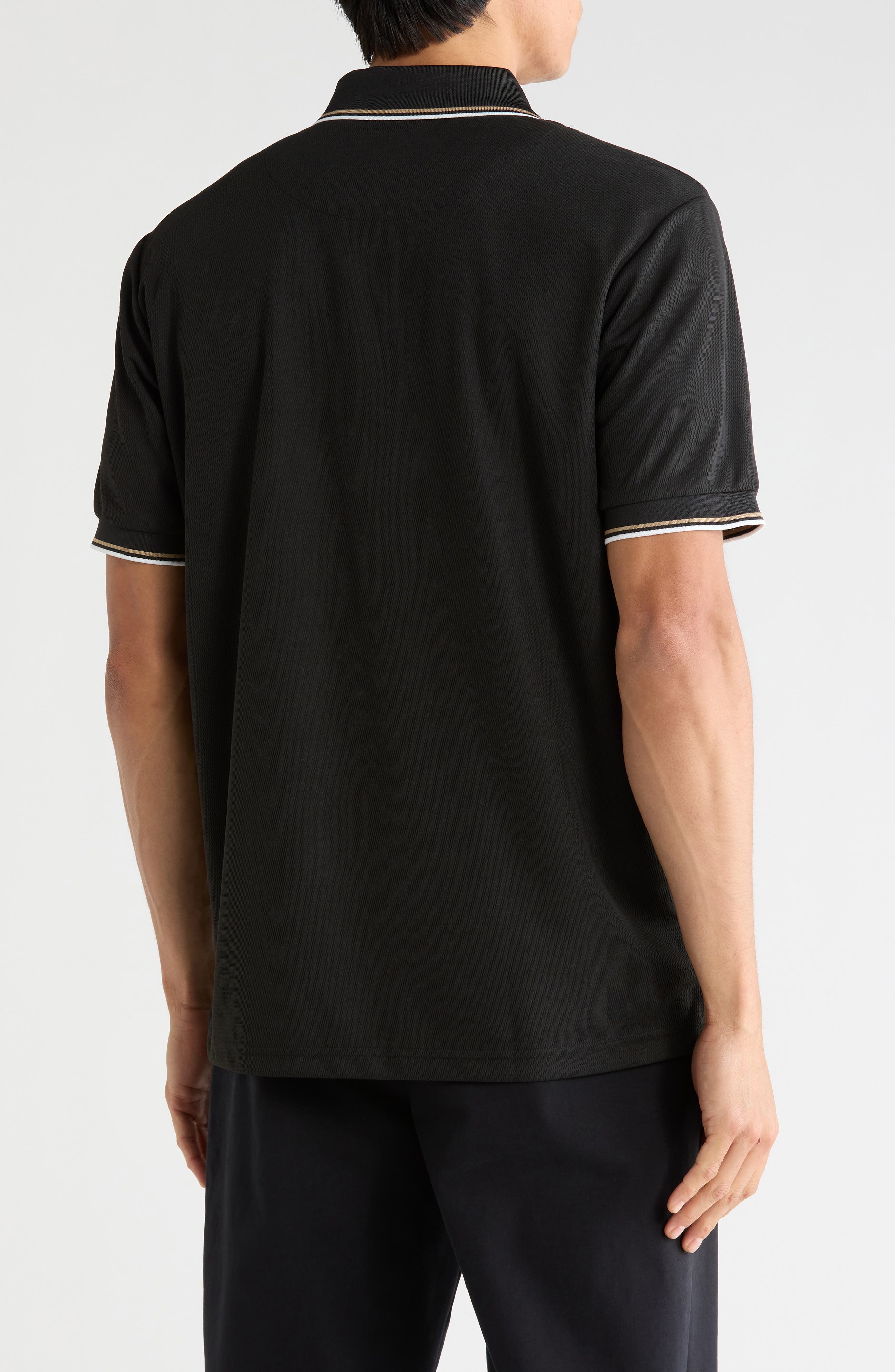 TOM BAINE Zip Front Stretch Polo (Men) | Nordstromrack