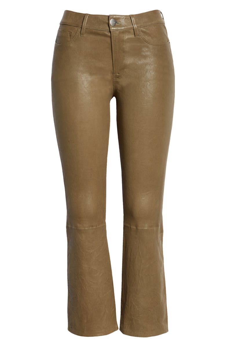 FRAME Le Crop Mini Boot Leather Pants | Nordstromrack