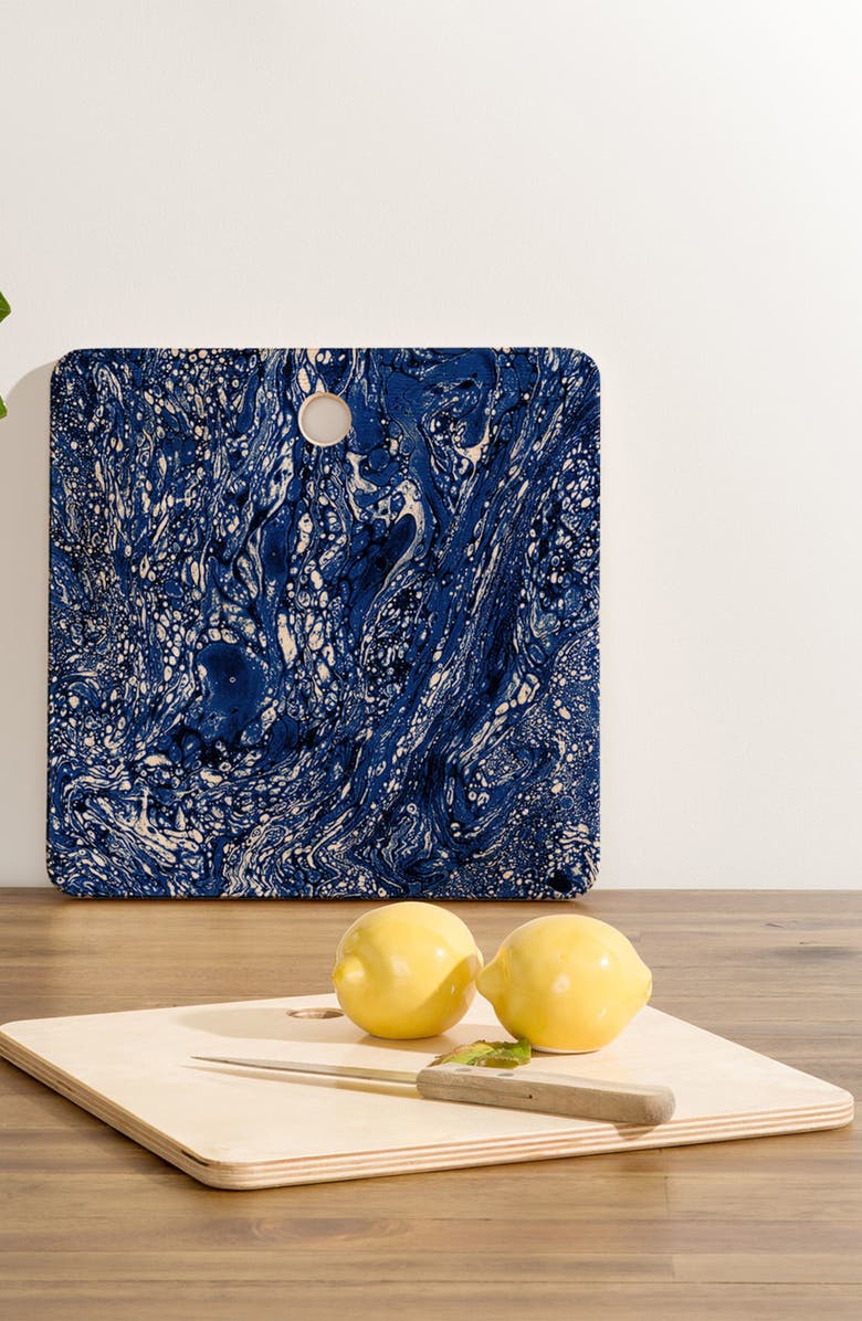 Deny Designs Amy Sia Marble Dark Blue Cutting Board | Nordstromrack